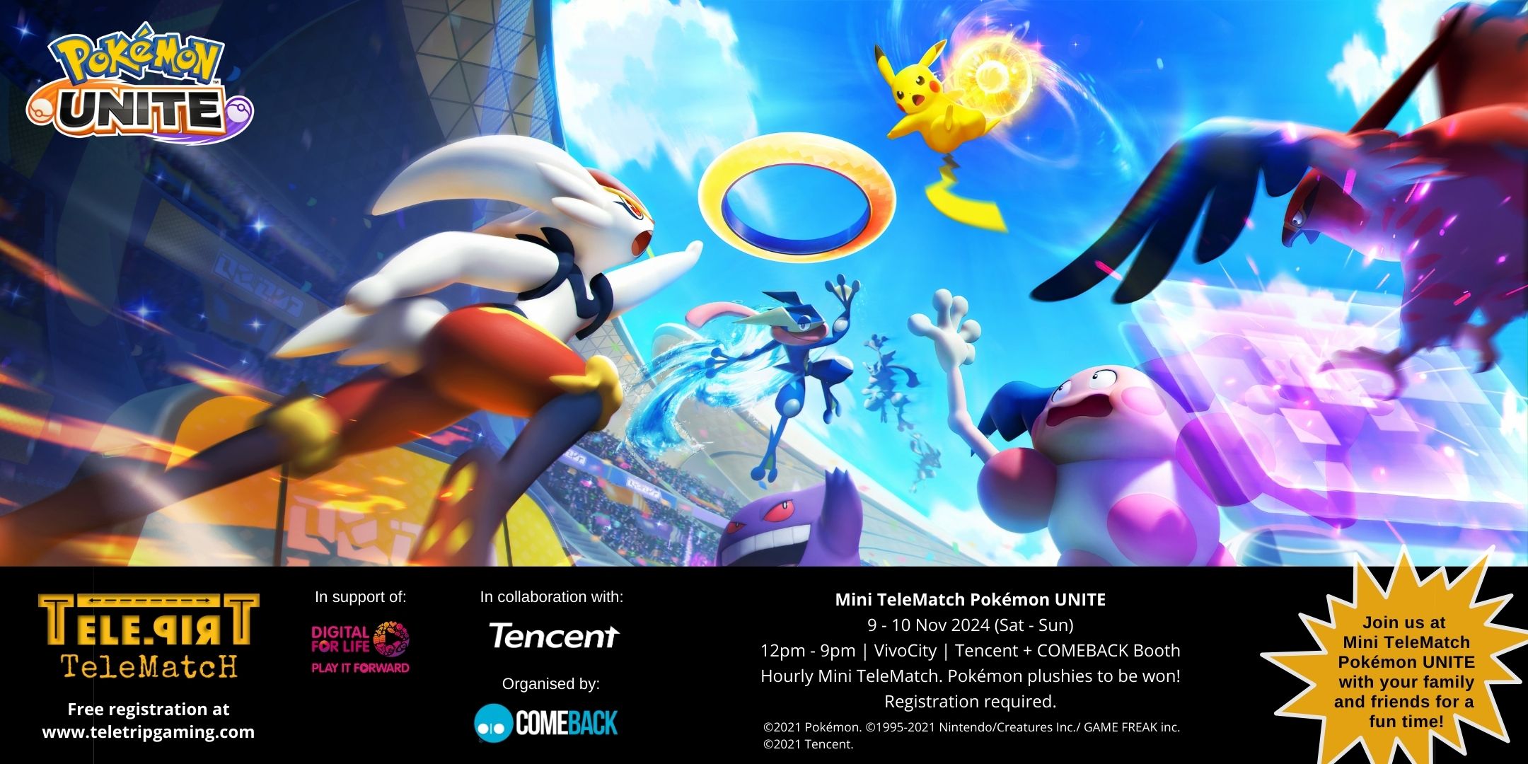 Mini TeleMatch Pokémon UNITE at Digital for Life Festival 2024 - TeleTrip